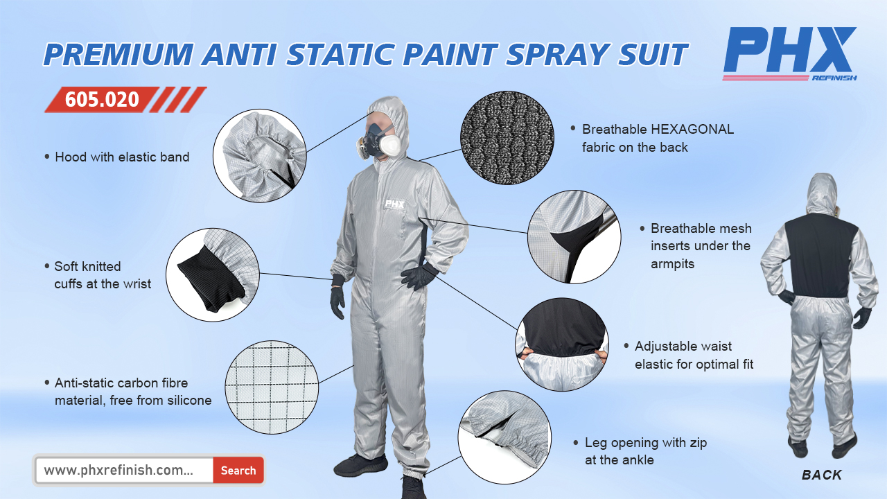 605.020 Premium Anti Static Paint Spray Suit - PHX REFINISH CO., LTD.